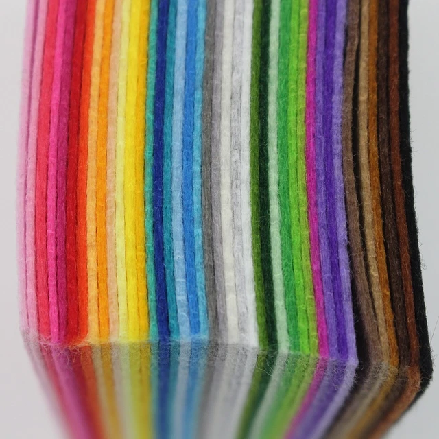40 PCS FELT Cloth Fabric Wool Squares Plush Craft DIY Material $20.89 ...