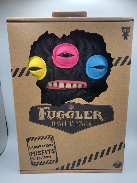 NEW FUGGLER MONSTER Figure Soft Toy - Black Annoyed Alien Laboratory ...