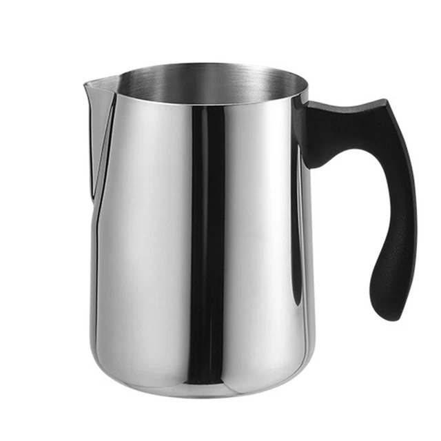 HEAT RESISTANT HANDLE Stainless Steel Milk Frothing Pitcher 900ml ...