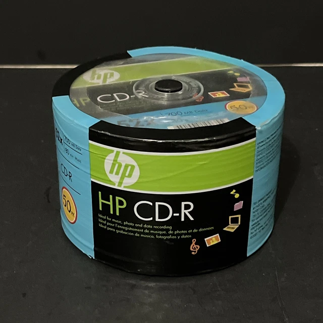 50 HP CD-R CDR Discs Logo 52X 700MB 80MIN In ECO Spindle (Storage) $19. ...