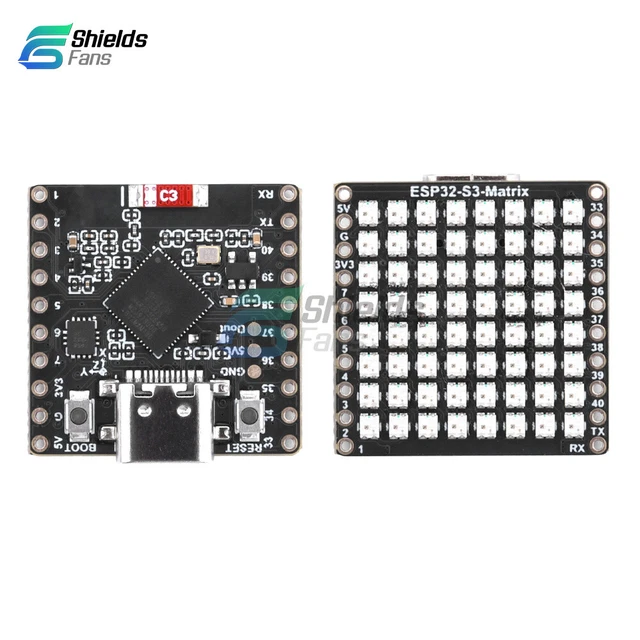 ESP32-S3-MATRIX WIFI BLUETOOTH Development Board With 8×8 RGB LED ...