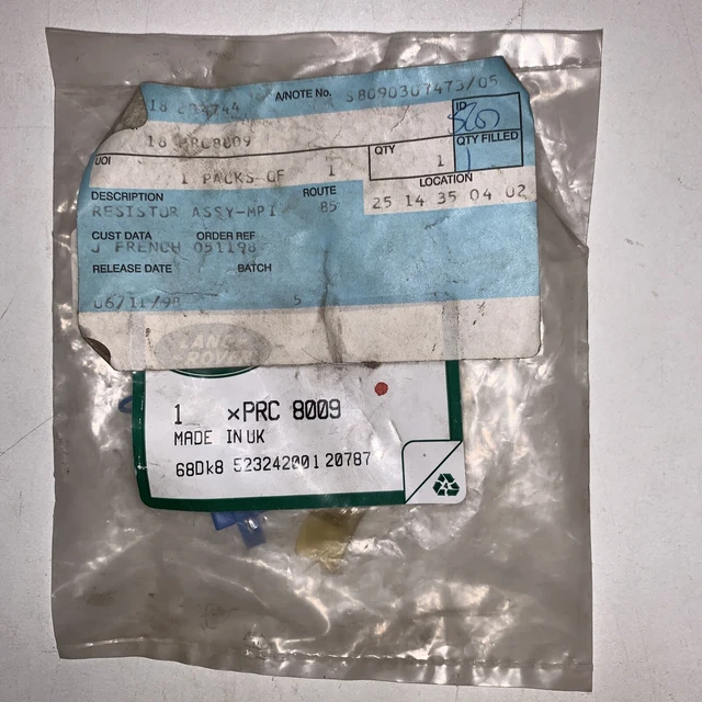 RANGE ROVER CLASSIC ECU 3k9ohm White Resistor For 3.9/4.2 Catalyst ...