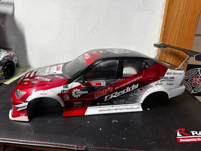 1/10 SCALE DRIFT Car Body Altezza Kazama Auto Red/White with Sponsor ...