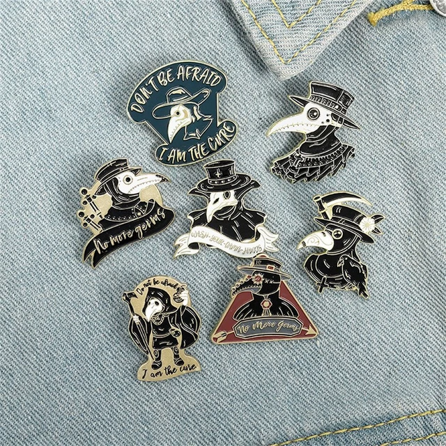 DOCTOR SCHNABEL DRIPPING Oil Beak Face Plague Doctor Enamel Pins Badge ...
