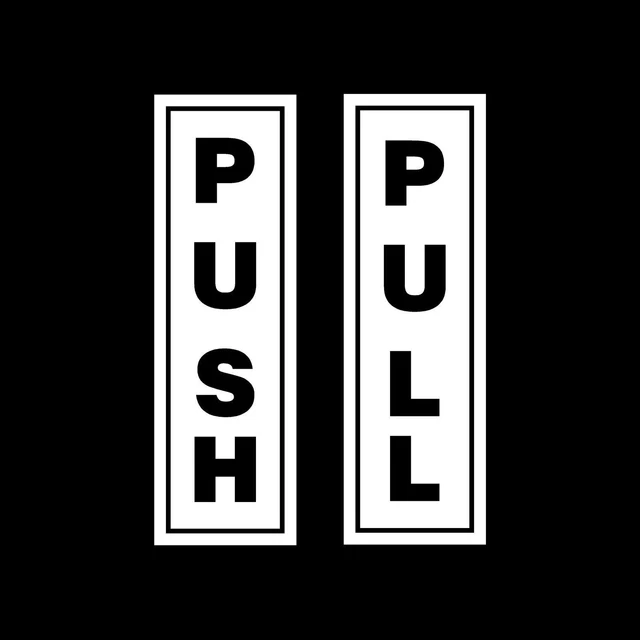 PUSH PULL DOOR Plastic Sign or Sticker - All Sizes - Office Building £1 ...