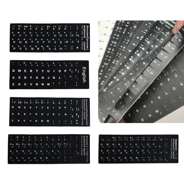KEYBOARD ALPHABET STICKERS Computer Keyboard Stickers Keyboard Labels ...