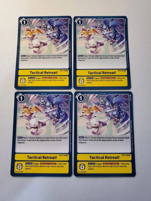 DIGIMON - TACTICAL Retreat! BT4-105 U Great Legend NM x4 $4.99 - PicClick CA