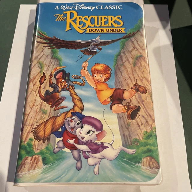 THE RESCUERS DOWN Under VHS 1991 Disney Classics Black Diamond VTG 90s ...