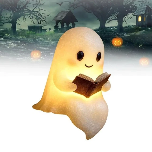 HALLOWEEN DECOR HALLOWEEN Ghost Night Light 3D Ghost Reading Night ...
