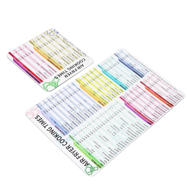Fryer Cooking Times Chart Fryer Magnetic Cheat Sheet Cooking Frying 