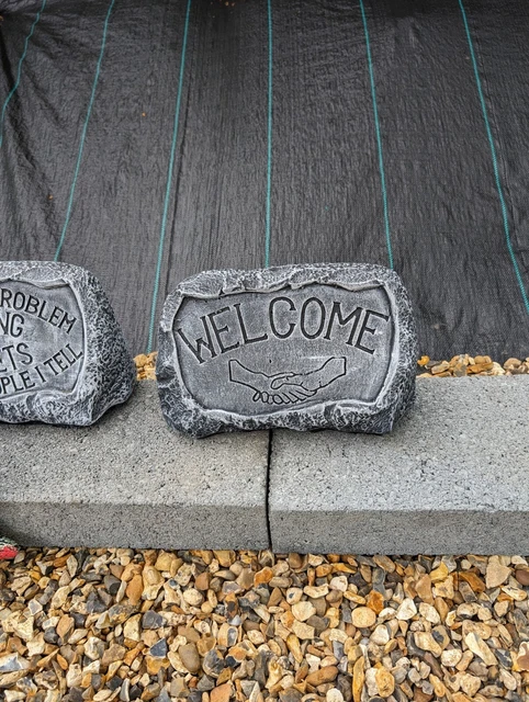 CONCRETE SIGN WELCOME £19.99 - PicClick UK