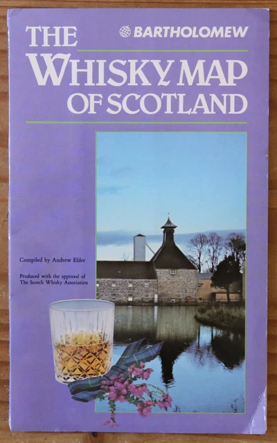 VINTAGE BARTHOLOMEW PICTORIAL Map - Whisky Map of Scotland - 1976 £12. ...