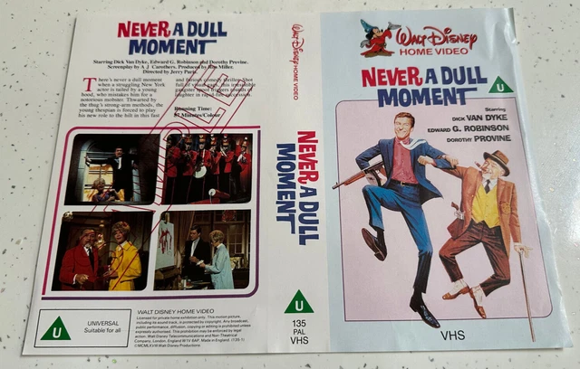 NEVER A DULL Moment - Sample VHS Video Sleeve - UK Disney - Dick Van ...