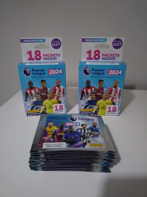 PREMIER LEAGUE 2024 Panini Sticker Collection Mega Multiset x2 & 32 ...