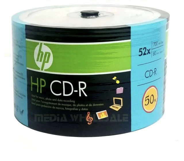 50 HP CD-R CDR Discs Logo 52X 700MB 80MIN In ECO Spindle (Storage) $12. ...
