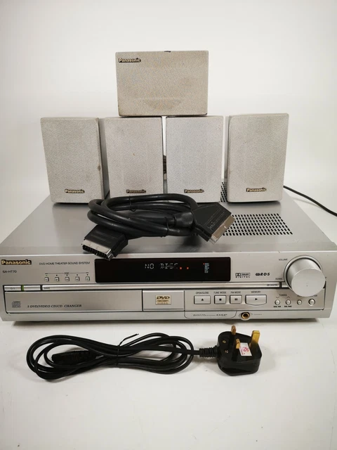 PANASONIC SA-HT70 5-DISC changer DVD Home Theater System + Speakers £39 ...