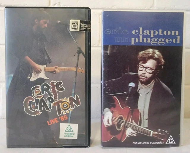 ERIC CLAPTON: LIVE '85 + Unplugged VHS Video Tape 2x Vintage Music ...