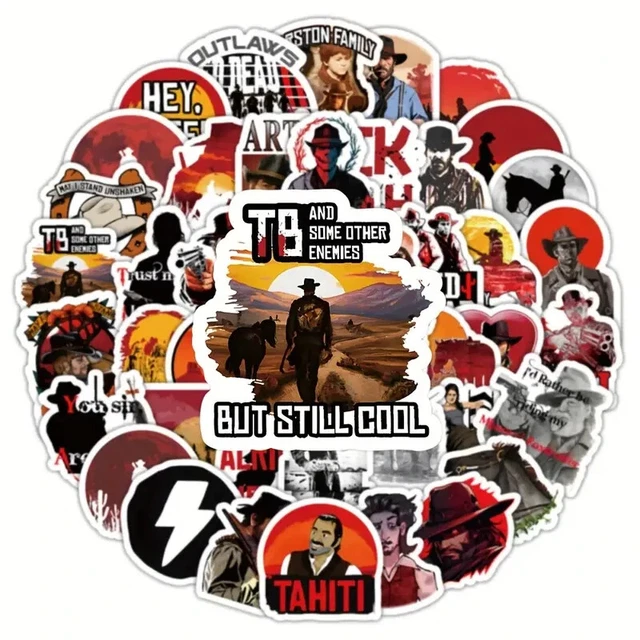 100PCS RED DEAD Redemption 2 PS5 Steam Xbox Game Sticker Arther Morgan ...