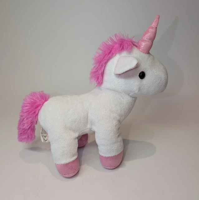 OTTERDENE LIMITED TS118 White Pink Unicorn Plush Soft Toy Stuffed ...