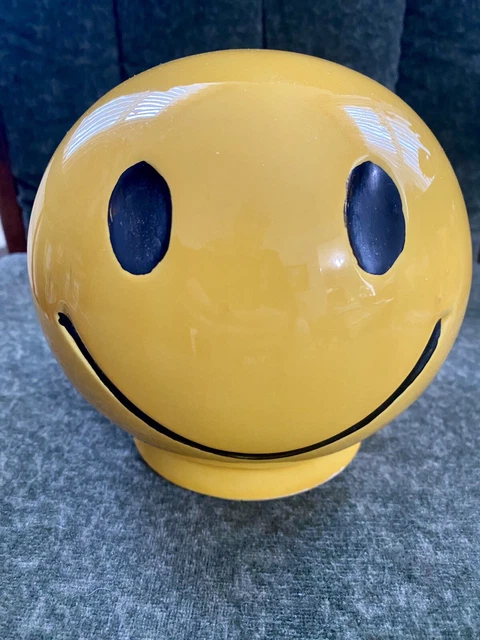 VINTAGE 1970S CERAMIC Smiley Happy Face Coin Bank $25.00 - PicClick