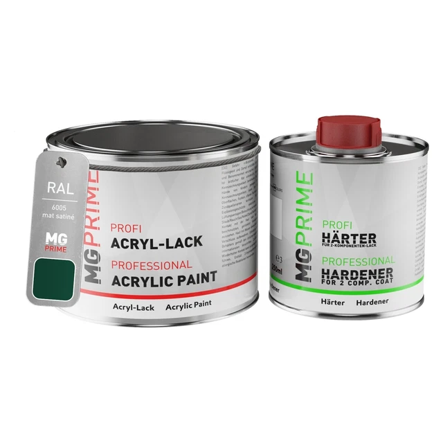 RAL 6005 VERT mousse Peinture acrylique mat satinée Pot de 0,75 litre ...