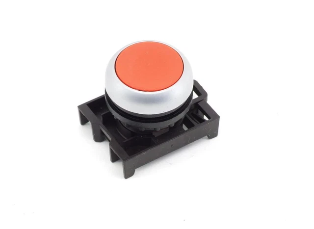 EATON MOELLER M22-D Pulsante 22mm + Adattatore Fissaggio M22-A 30x40 ...