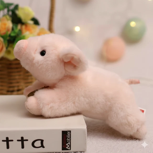 ESSA PIG, REALISTIC Cute Little Pig Plush Stuffed Animal 40 cm ...