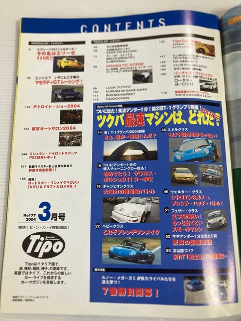 TIPO TIPPO 177 Appendix Patch Tsukuba Speed Record Lotus / Porsche ...