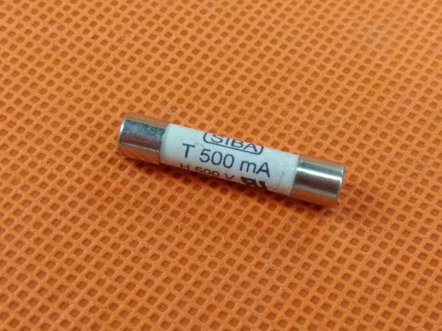 1PCS SIBA CERAMIC Tube Time-Lag Cylindrical 500mA T500mA Fuse 500mA ...