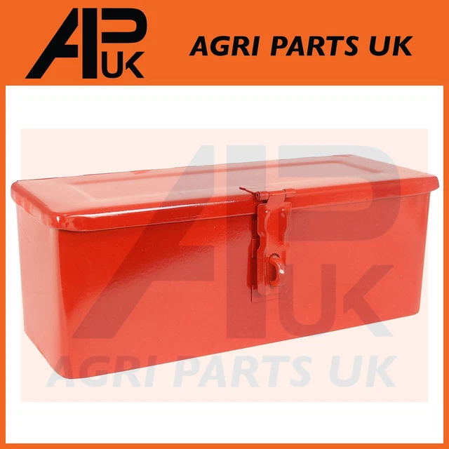 RED TOOL BOX Lockable for JCB Forklift Quad ATV Tractor Mini Digger ...