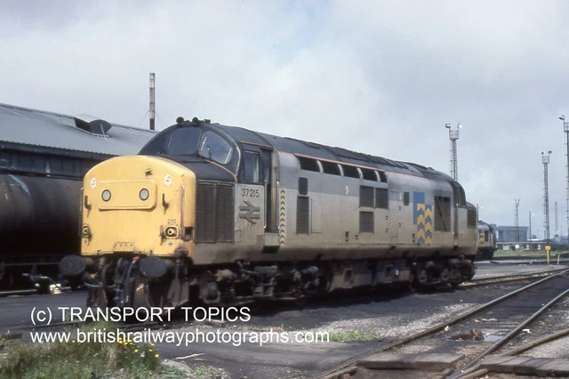 DIESEL RAILWAY PHOTO Class 37215 At Margam June 1991 Martin High £0.99 ...