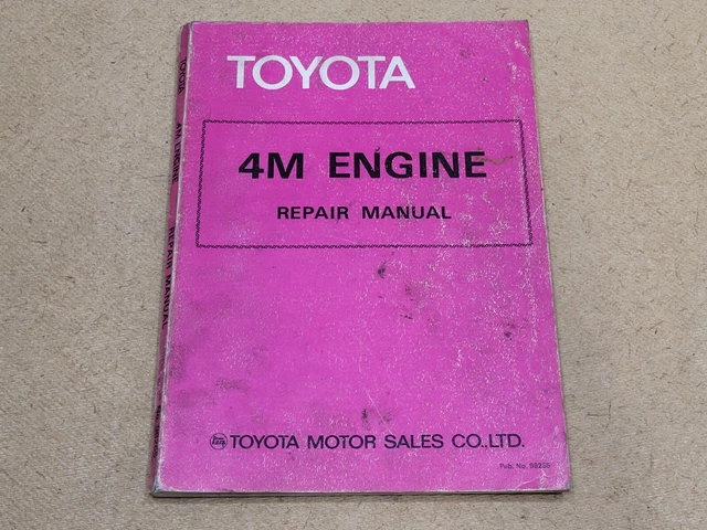 MANUALE DI RIPARAZIONE motore originale Toyota 4M 1979 98255 EUR 18,14 ...