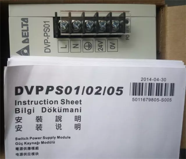 1PC DELTA DVPPS01 PLC Power Supply Module AC220V Input DC24V Output New ...