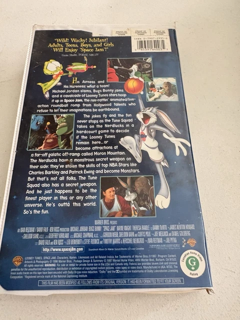 SPACE JAM (VHS 1997) Bugs Bunny, Michael Jordan Warner Bros ...