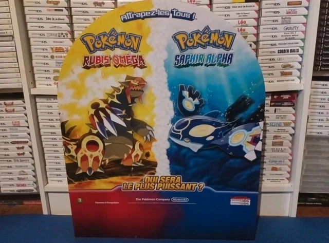 PLV POKEMON RUBIS oméga saphir alpha Nintendo 3ds pancarte publicitaire ...