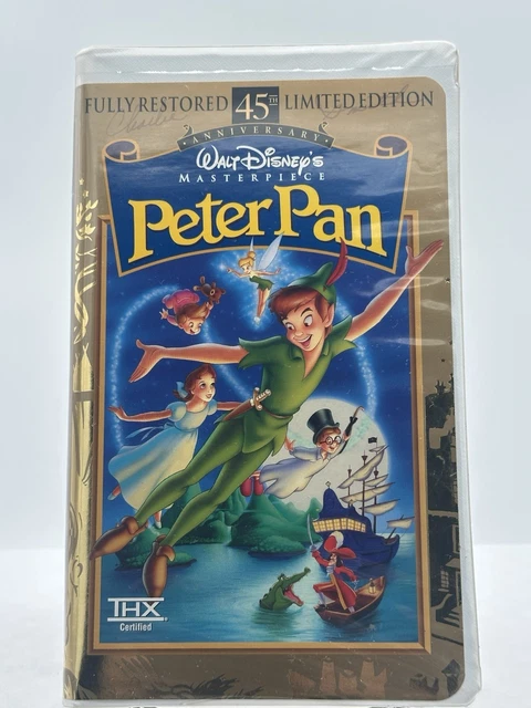 PETER PAN VHS Disney Video Tape Masterpiece 45th Limited Edition VTG ...
