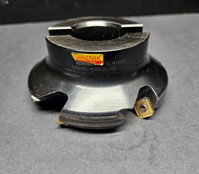SANDVIK 4& INDEXABLE Face / Shell Mill 45° RA245-102R38-12L 1½" Pilot ...