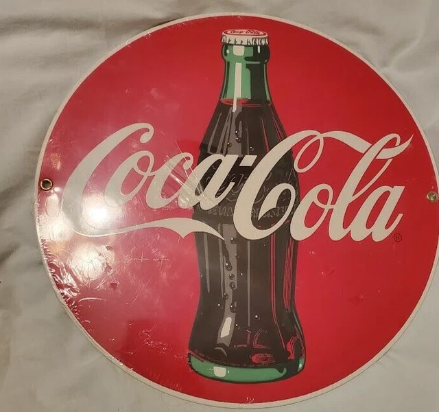 COCA-COLA COKE ROUND Porcelain Enameled Advertising Sign By Ande Rooney ...