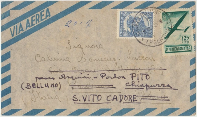 AEROGRAMMA VIA AEREA Argentina To Italia Italy 1951 EUR 3,00 - PicClick FR