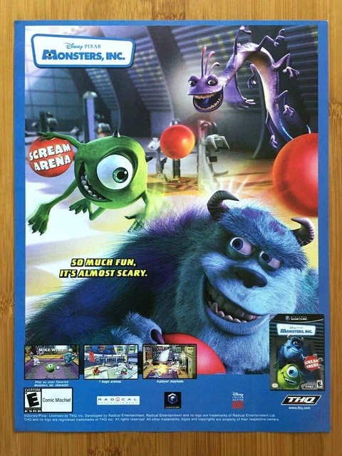 MONSTERS INC. SCREAM Arena Gamecube 2002 Print Ad/Poster Official ...