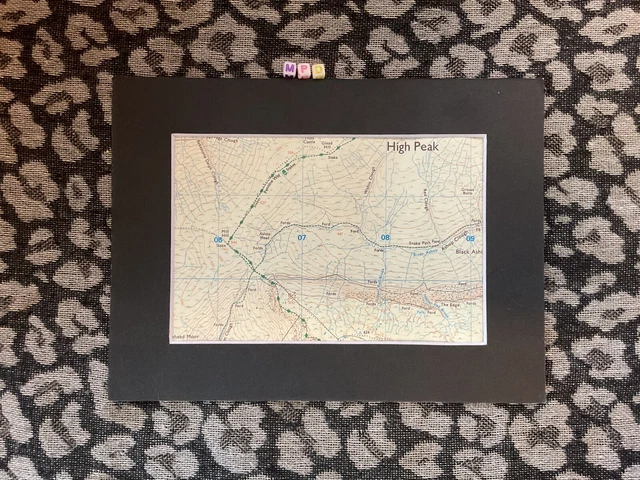 VINTAGE OS TOURIST Map of The Lake District, RARE MOUNTED , High Peak £ ...