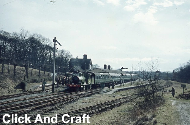 35MM SLIDE BR British Railways Steam Train LSWR 488 & Horsted Keynes 1 ...