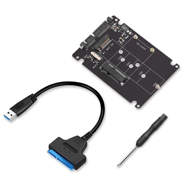 ADAPTATEUR M.2 NGFF ou MSATA Vers SATA 3.0 USB 3.0 à 2.5 SATA Disque Dur Co9904 EUR 12,90 ...