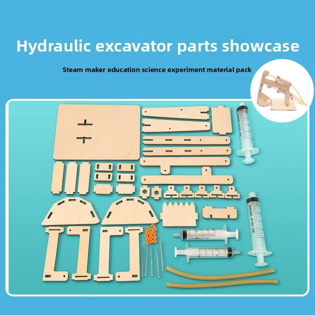 STEM EDUCATION HYDRAULIC Excavator Kit For Kids Diy Science Toy For ...