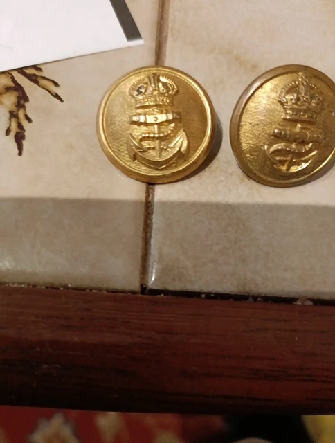 BRITISH ROYAL NAVY NAVAL BUTTONS WW2 ERA MILITARY 24mm £15.00 - PicClick UK