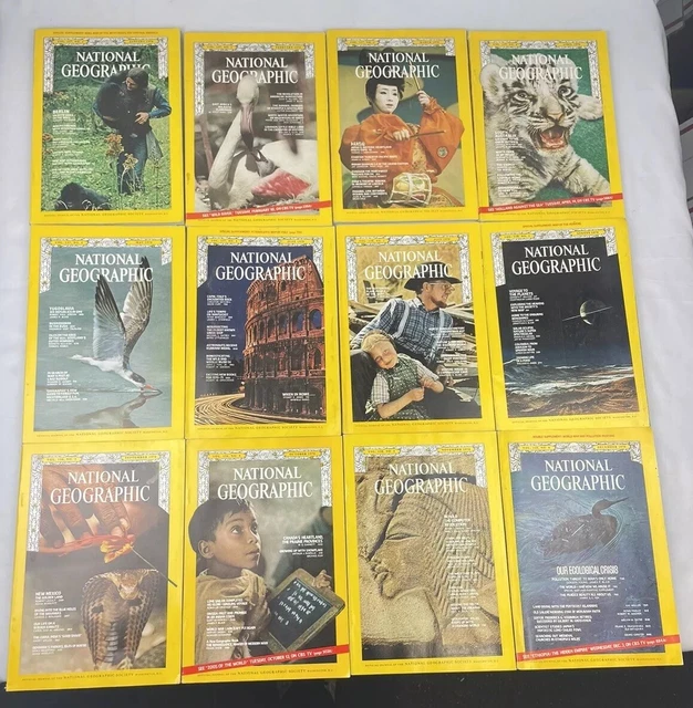 1970 NATIONAL GEOGRAPHIC Magazines Full Year With Maps/Posters Vintage £23.27 - PicClick UK