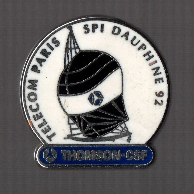 PIN'S TÉLÉCOM PARIS et Thomson CSF / Voile - SPI Dauphiné 1992 (zamac ...
