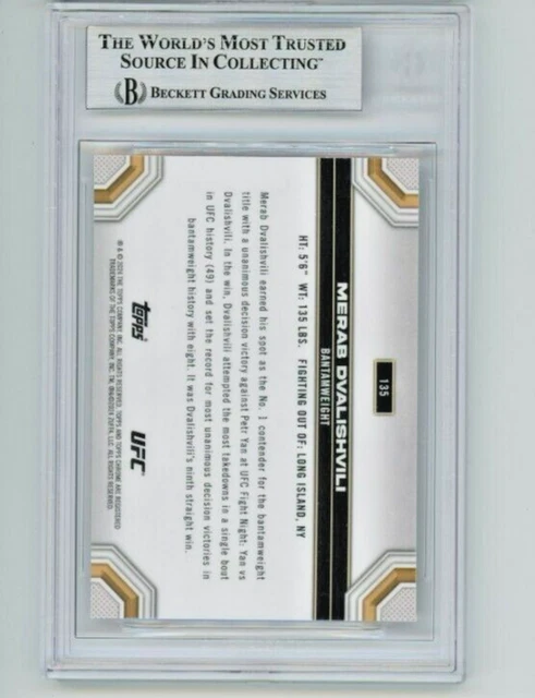 MERAB DVALISHVILI AUTO BAS BGS 2024 Topps Chrome #135 UFC ON-Card ...