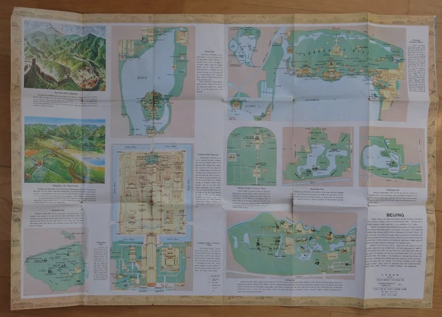 CHINA: TOURIST MAP of Beijing (1980s) / Stadtplan Peking (1980er) £2.56 ...