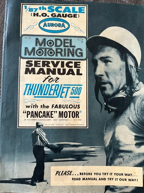 1968 AURORA MODEL Motoring Service Manual For Thunderjet 500 HO Slot 1968-aurora-model-motoring-service-manual-for-thunderjet-500-ho-slot